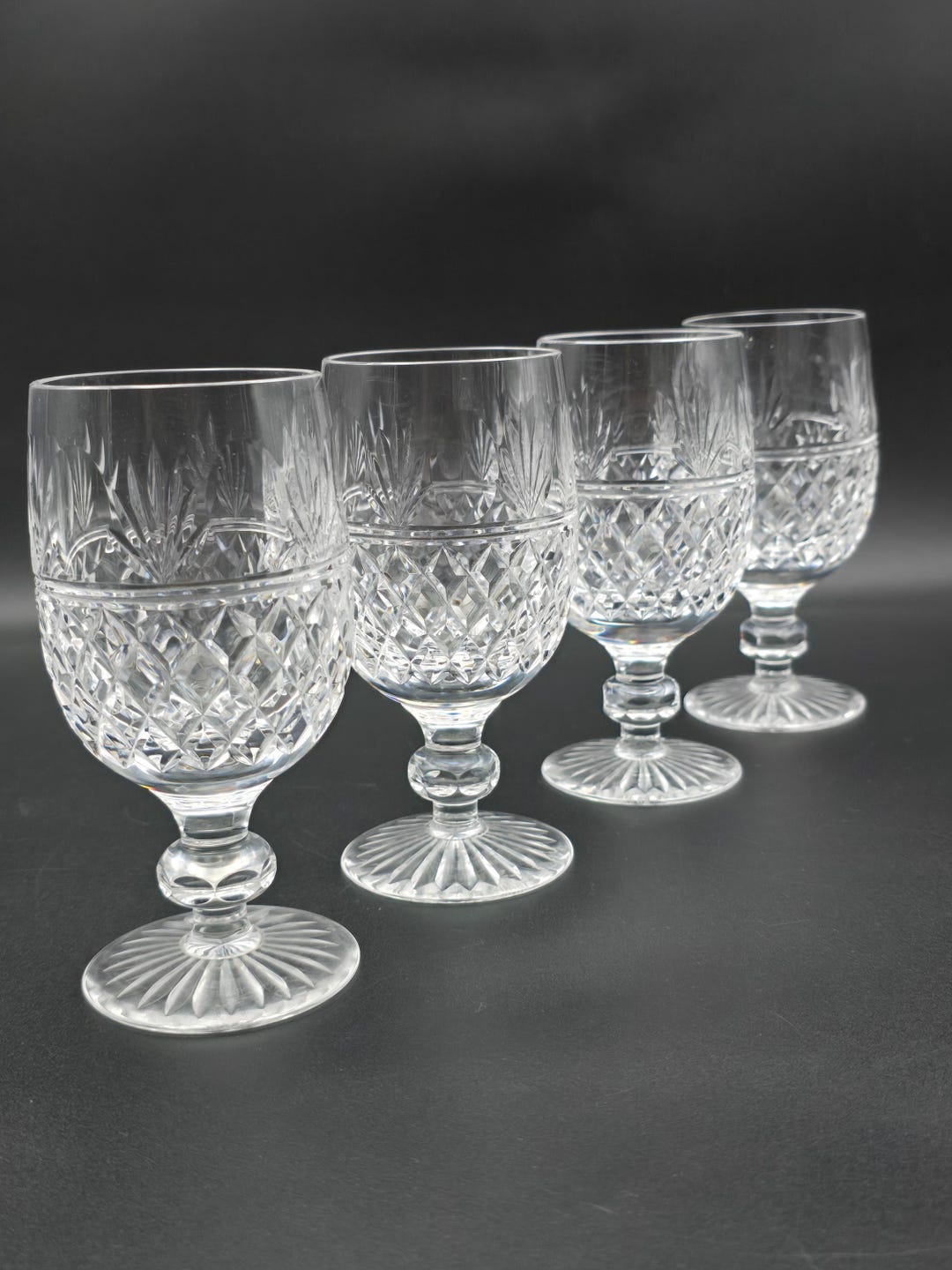 Stuart Crystal Montrose Pattern Set of 4 Crystal Wine Glasses - Etsy