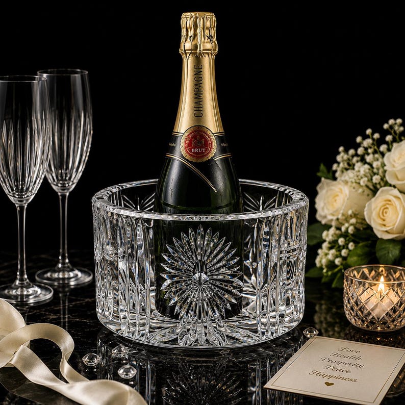 Waterford Millennium Collection Crystal Champagne Bottle Holder Wedding ...