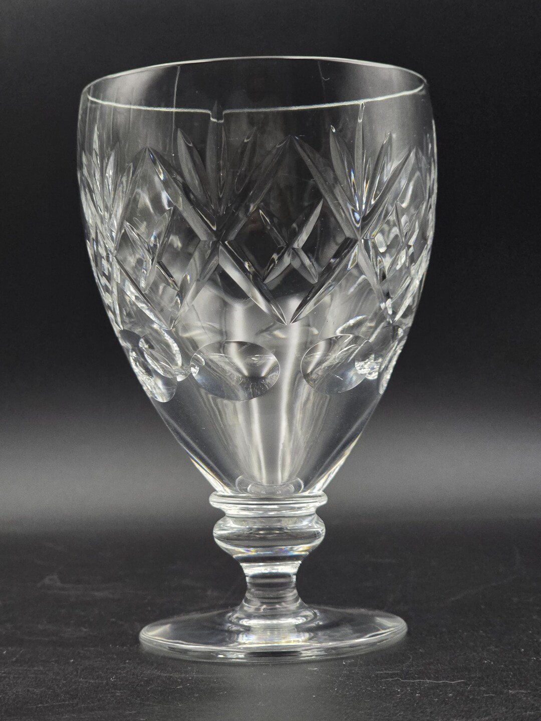 Webb Corbett ‘georgian’ Crystal Water Goblet / Large Wine Glass, 350ml ...