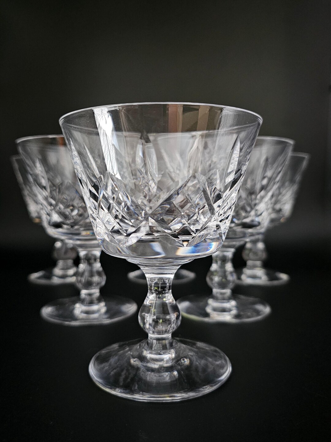 Stuart Crystal Glengarry Pattern. Set of 6 (7) Champagne or Prosecco ...