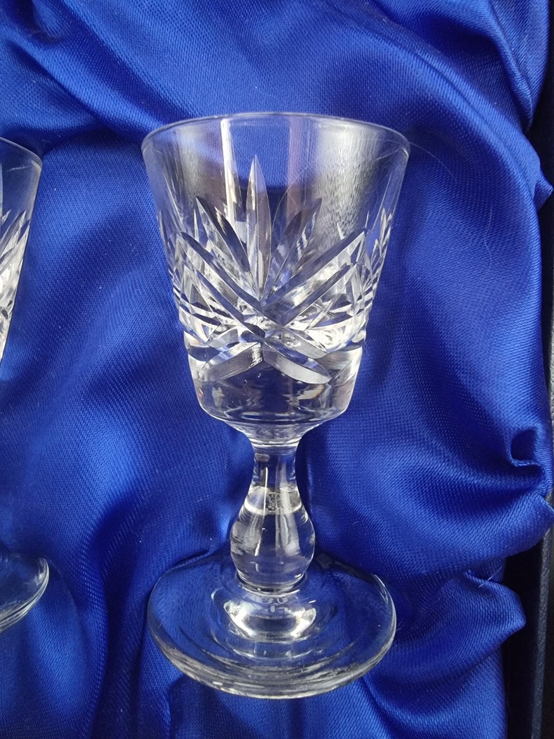 Thomas Webb Crystal Sherry Glasses Set of 6 Boxed - Etsy