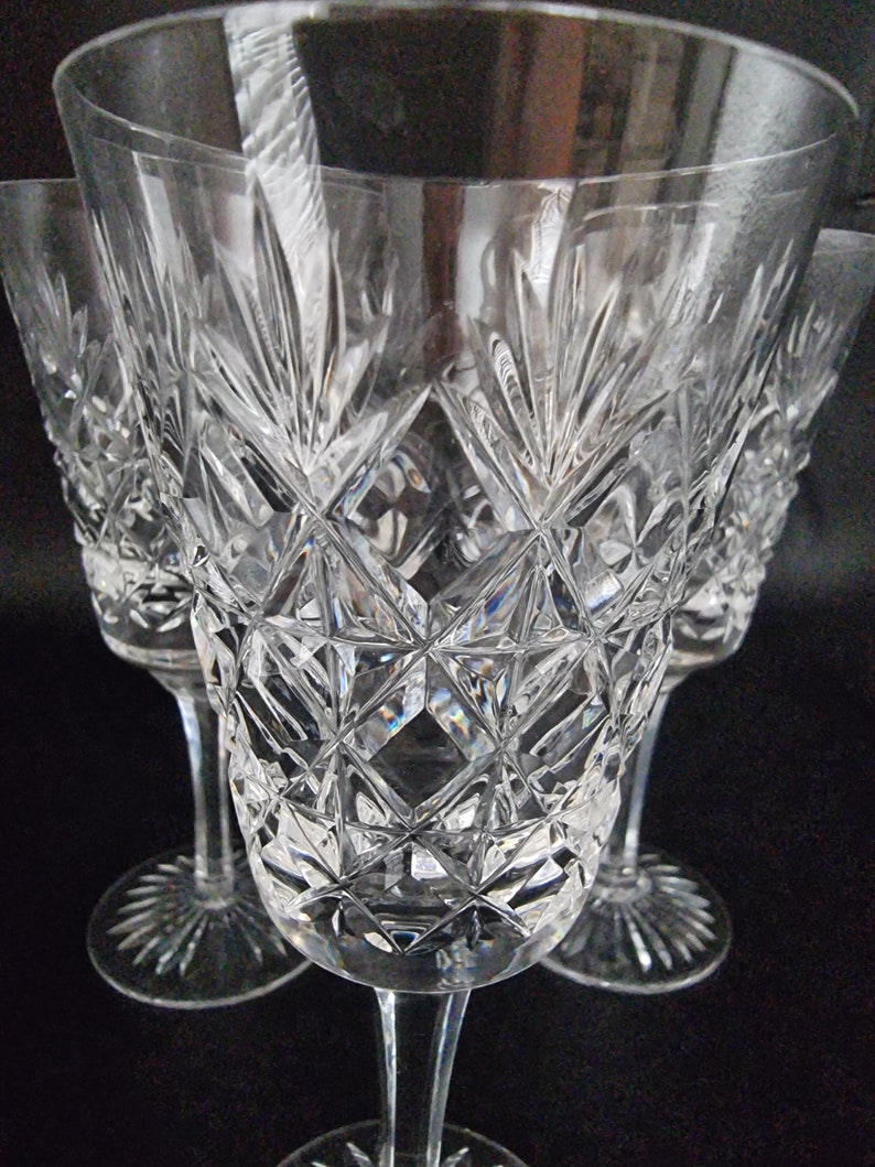 Stuart Crystal Wine Glasses Westbury Pattern X 3 - Etsy