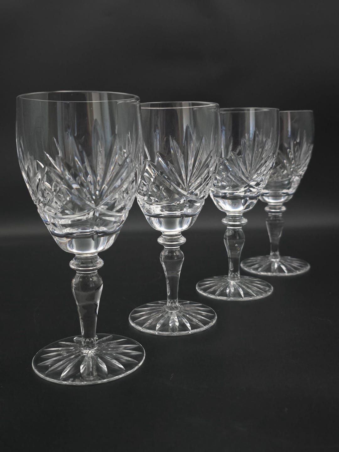 Edinburgh Crystal Wine Glasses, Stirling Pattern, Set of 4 - Etsy