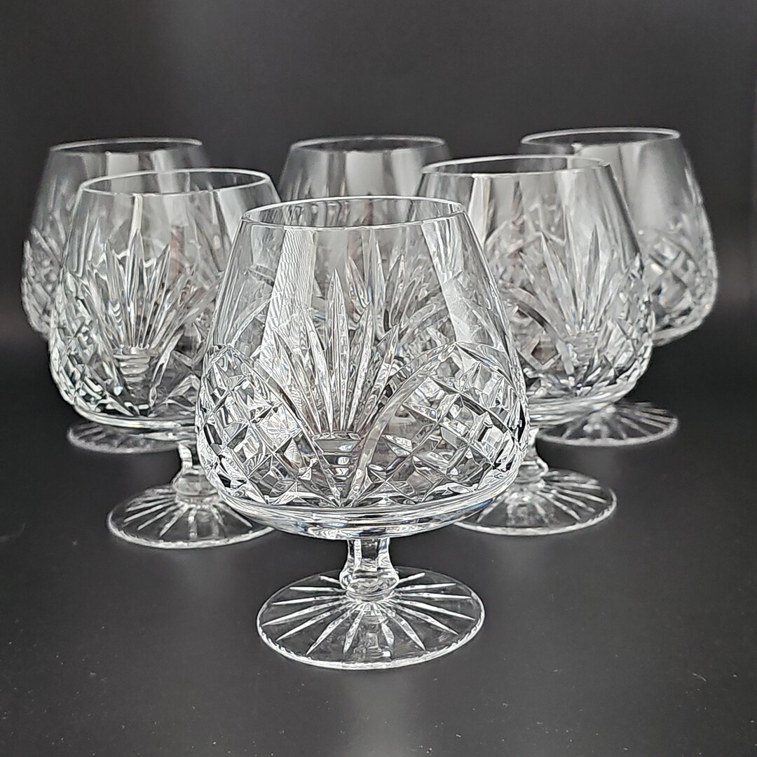 Set of 6 Large Crystal Brandy Glasses. 13oz - Etsy