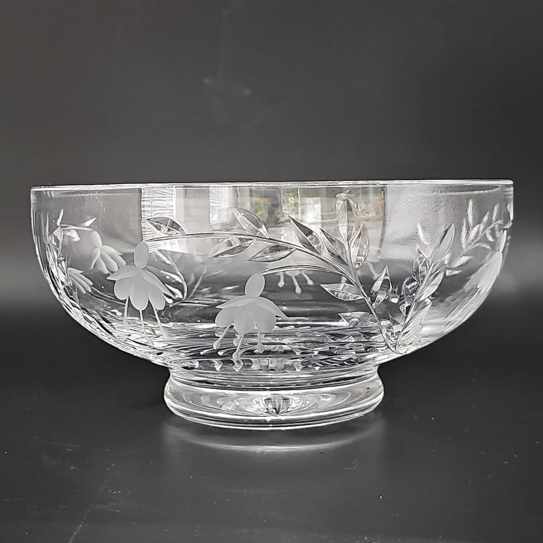 Stuart Crystal Cascade Pattern Bowl 20cm - Etsy