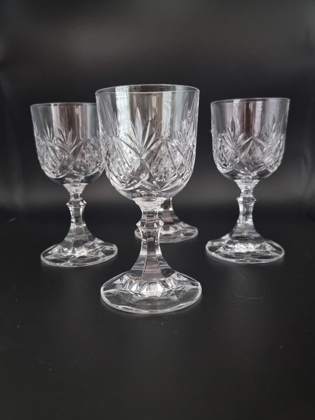 Juego Vintage de 4 Copas de Vino Pequeñas Royal Crystal Rock - Etsy México