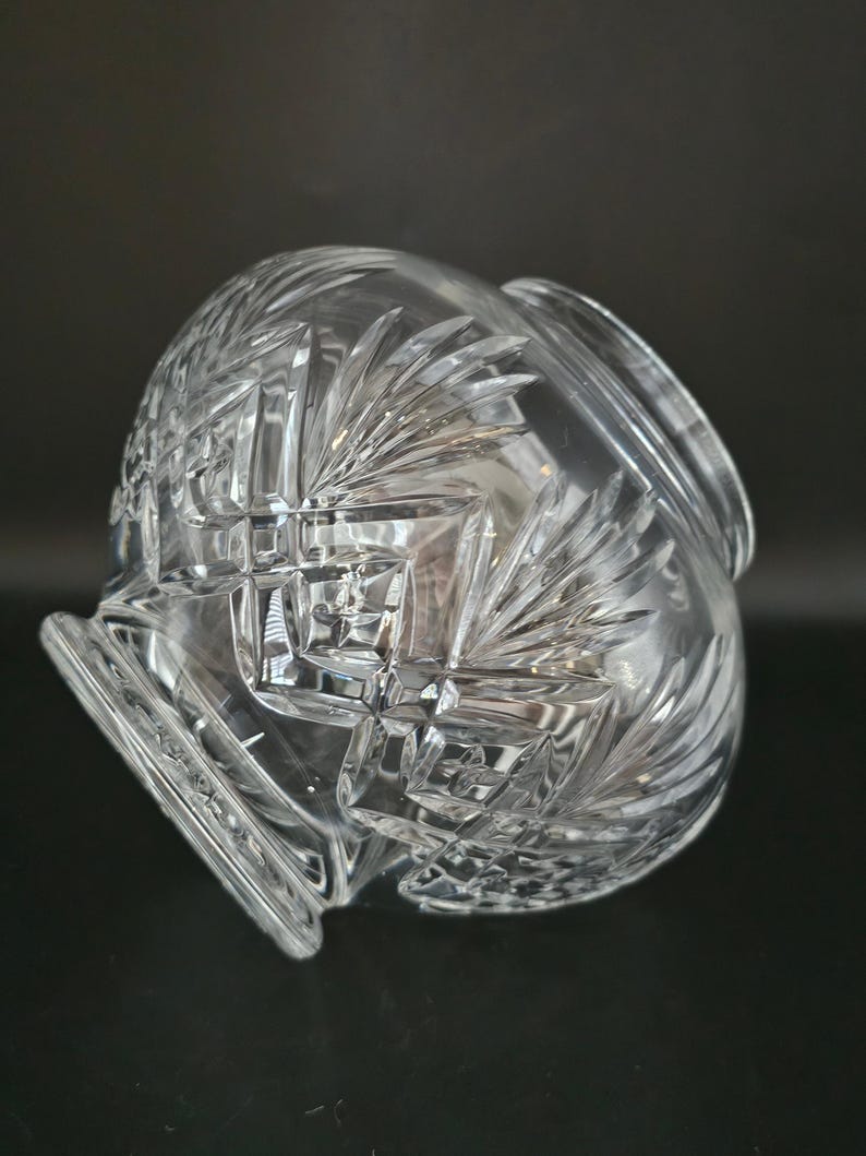 Large Crystal Glass Rose Bowl. 16.5cm Tall - Etsy