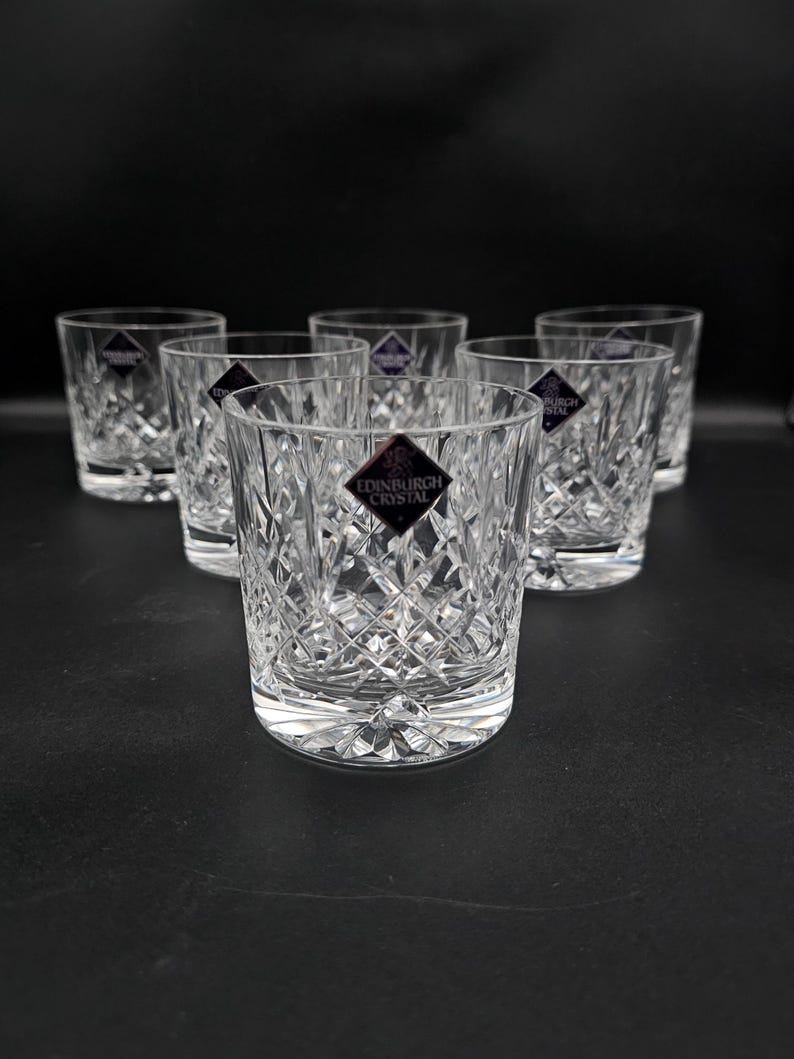 Vintage Edinburgh Crystal Tumblers Lomond Pattern Boxed. 10oz - Etsy