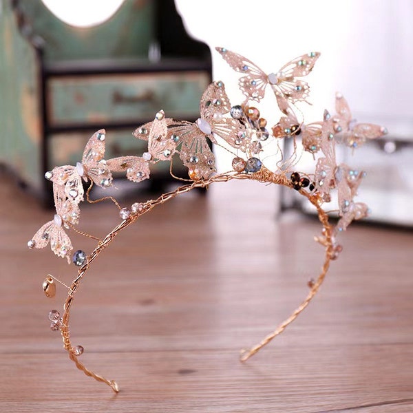 Butterfly Hair Crown - Etsy