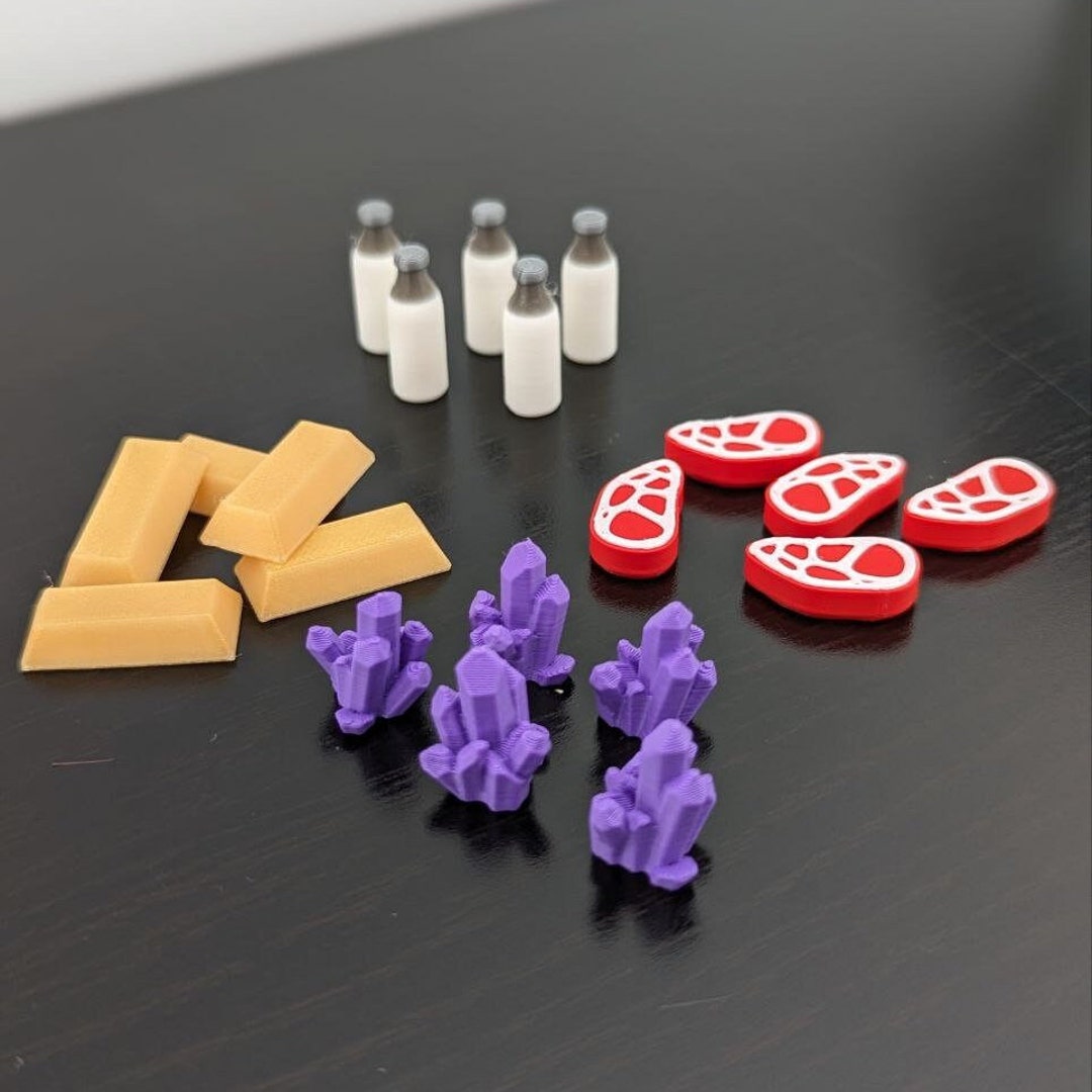 Wyrmspan Resource Token 100 Resource Tokens: Milk, Crystal, Meat, and ...