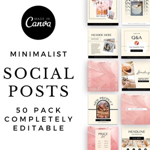 50 Minimalist Instagram Post Templates, Notification, Engagement ...
