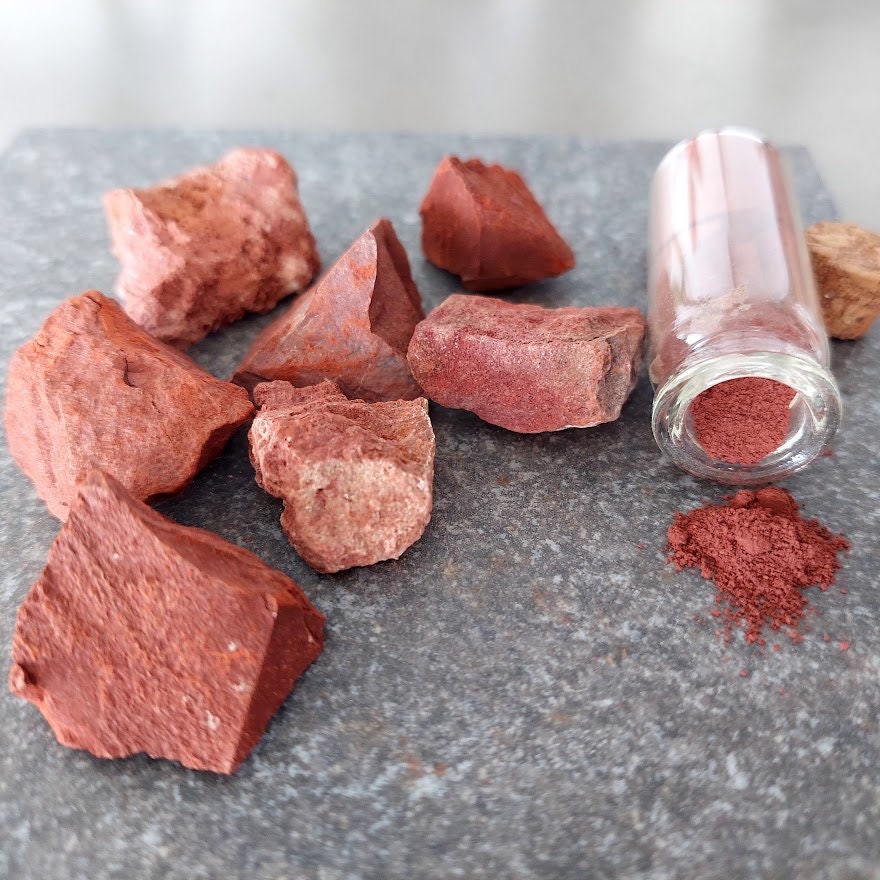 Natural Earth Pigment 60gm Red Pigment for Making Handmade Watercolor ...