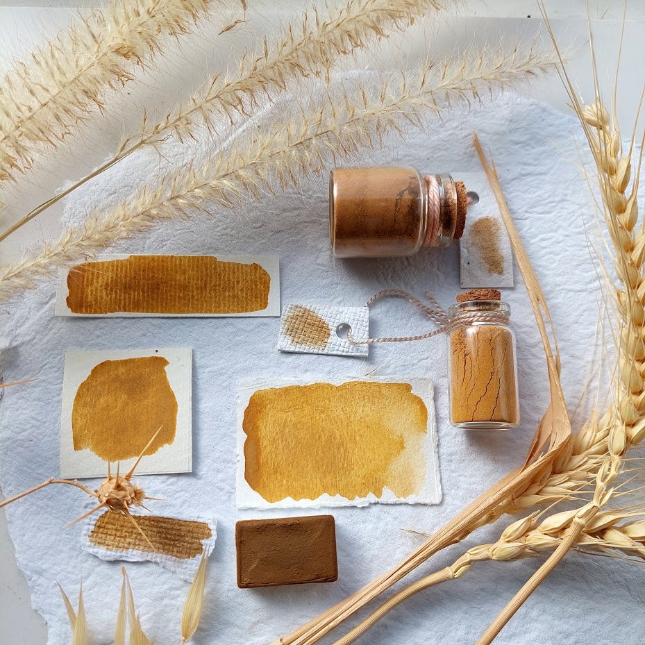 Natural Historical Earth Pigment 60gm Yellow Pigment Handmade ...