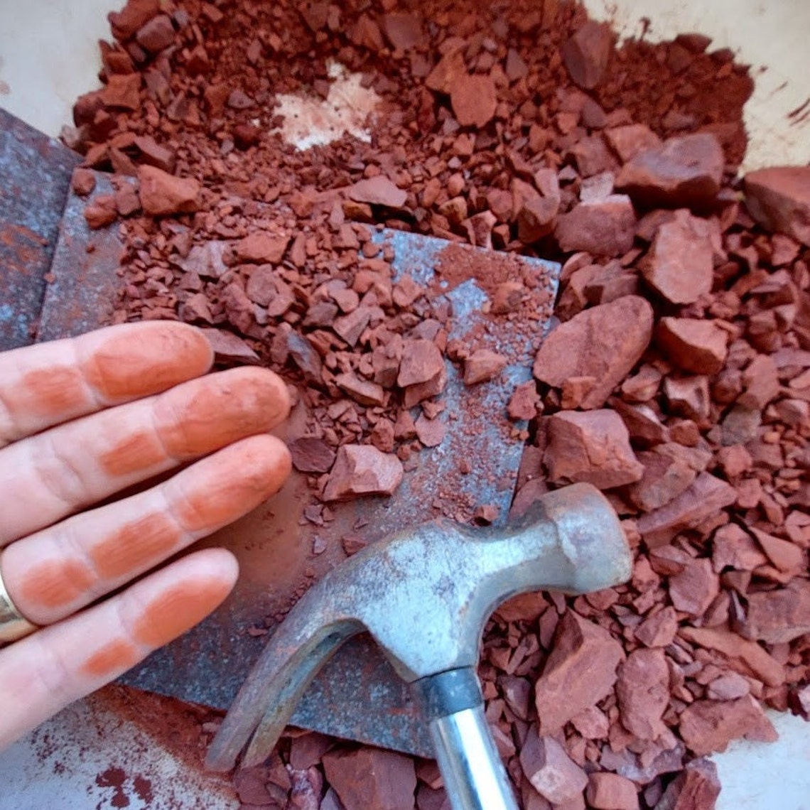 Natural Earth Pigment 60gm Red Pigment for Making Handmade Watercolor ...