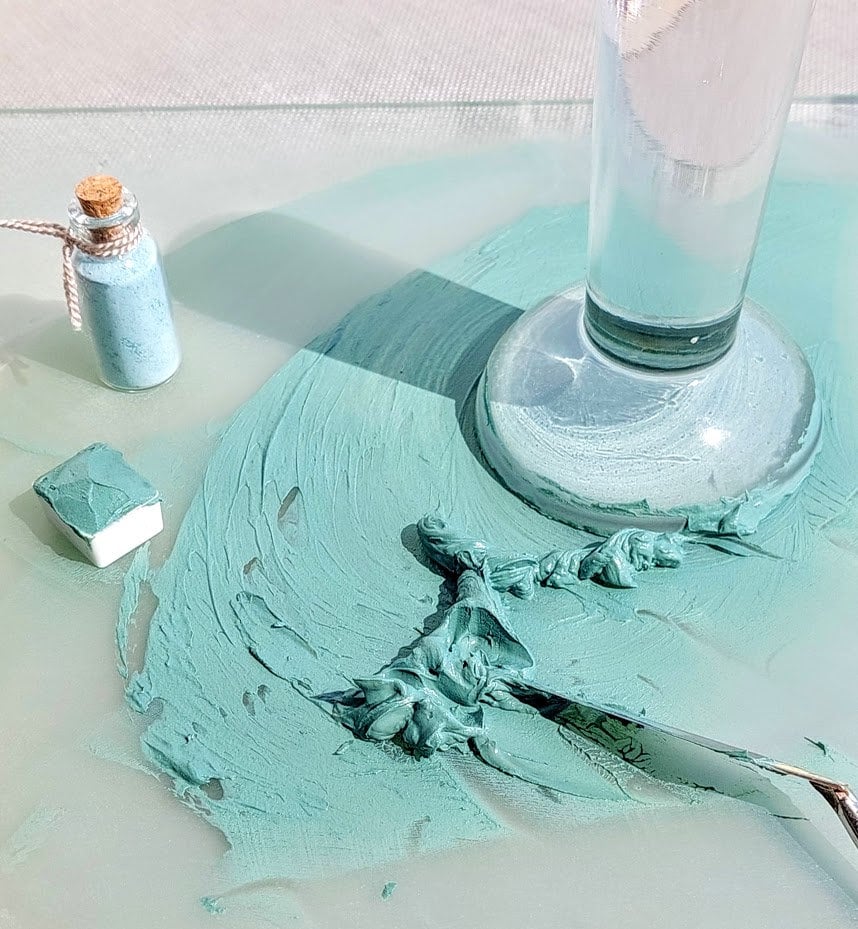 The Green Botanical Mono-pigment Watercolors Palette. Rare Historical ...
