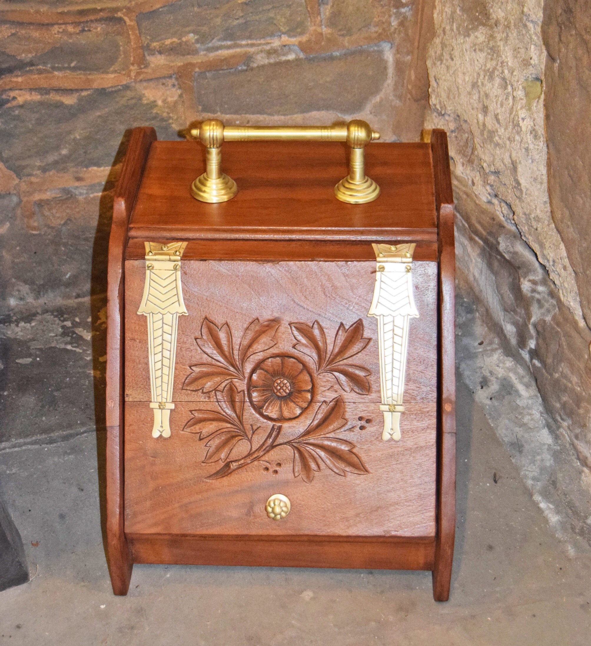 Antique Quality Carved Victorian Perdonium, Coal Scuttle, Box or ...