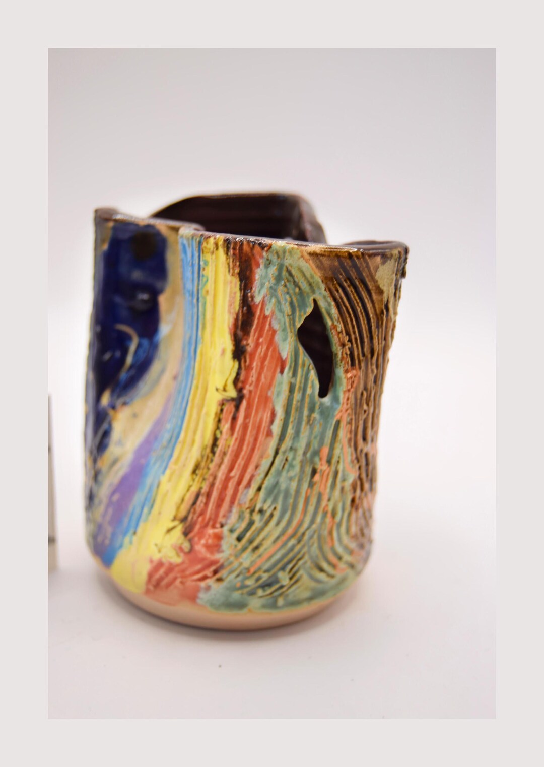 Studio Pottery Short Hand Thrown Vase by Carol Brinton Thomas - Etsy UK