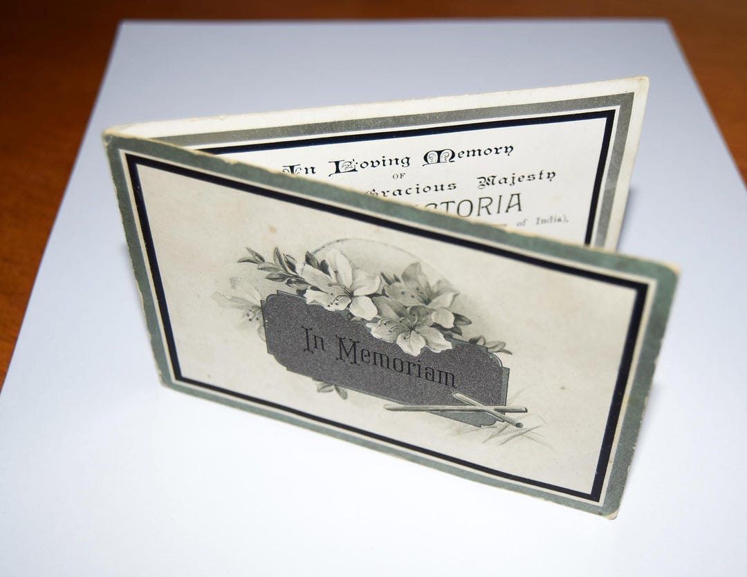 Rare Find Queen Victoria in Memoriam Card 1901 - Etsy