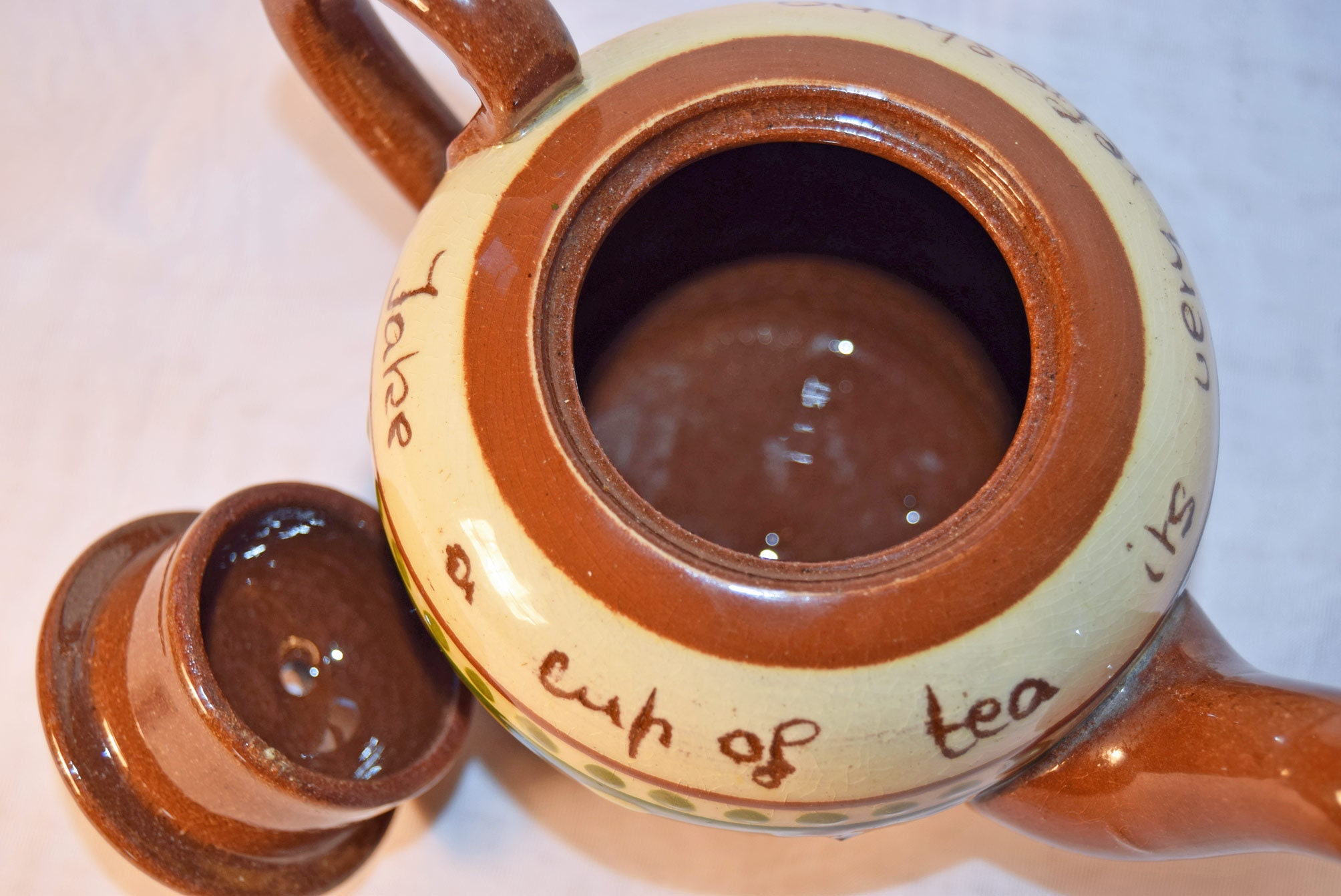 RARE FIND Devon Torquay Motto Ware Small Teapot - Etsy