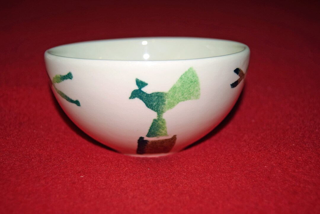 Vintage English Spongeware Pottery Bowl by Jane & Stephen Baughan ...