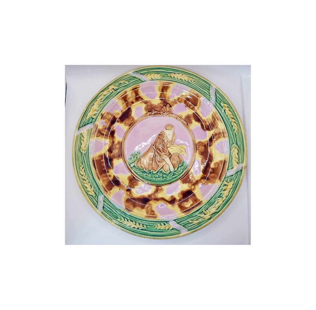 Very Rare 1850 Antique 'ruth and the Wheat' Bread Tray 19th Century ...
