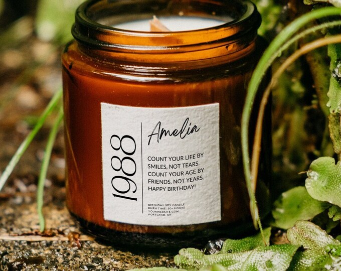 Canva Birthday Gift Candle Template, Customizable Happy Birthday Candle ...