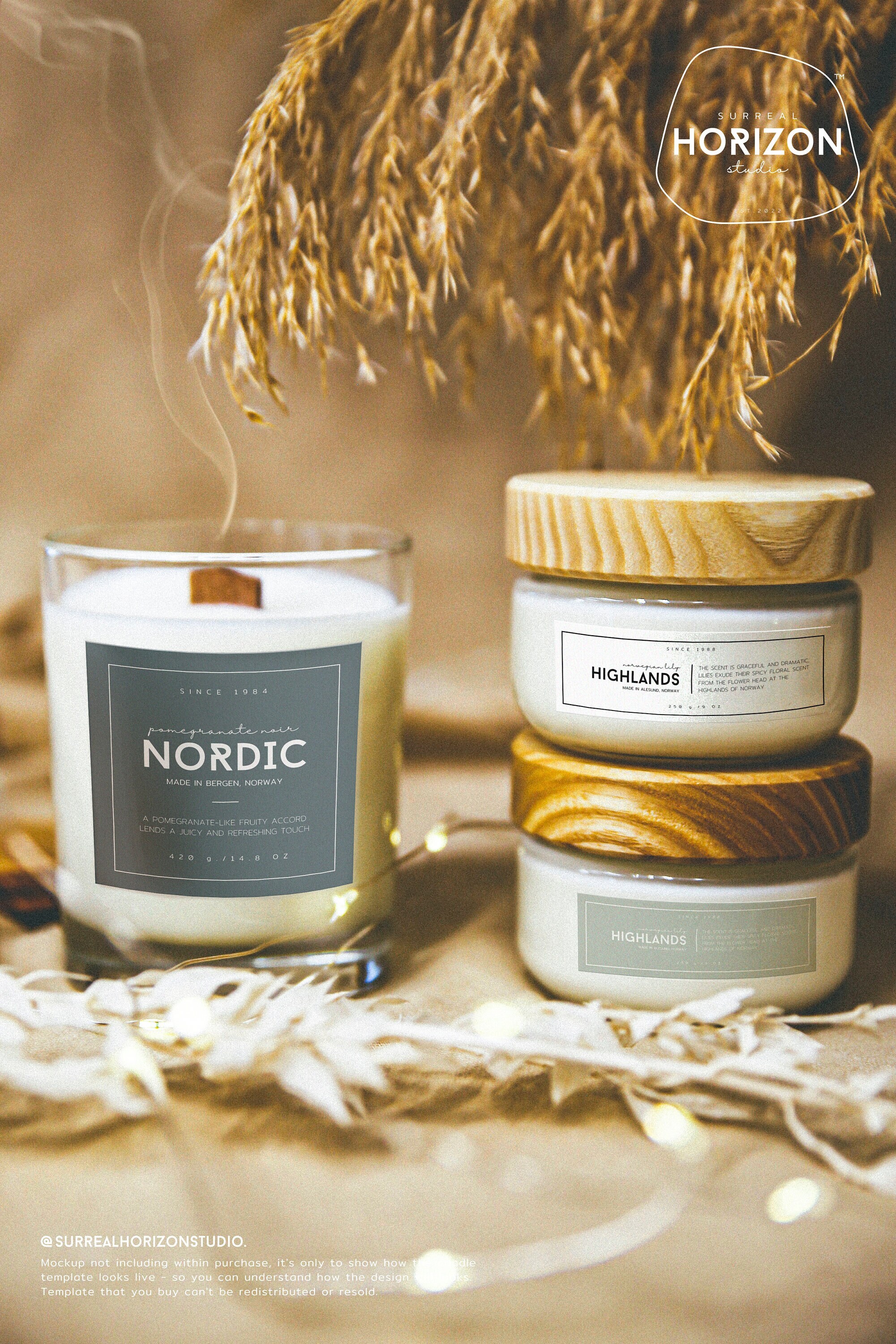 24in1 PACK Simple Dusty Blue Color Candle Labels Template, Powder Blue ...