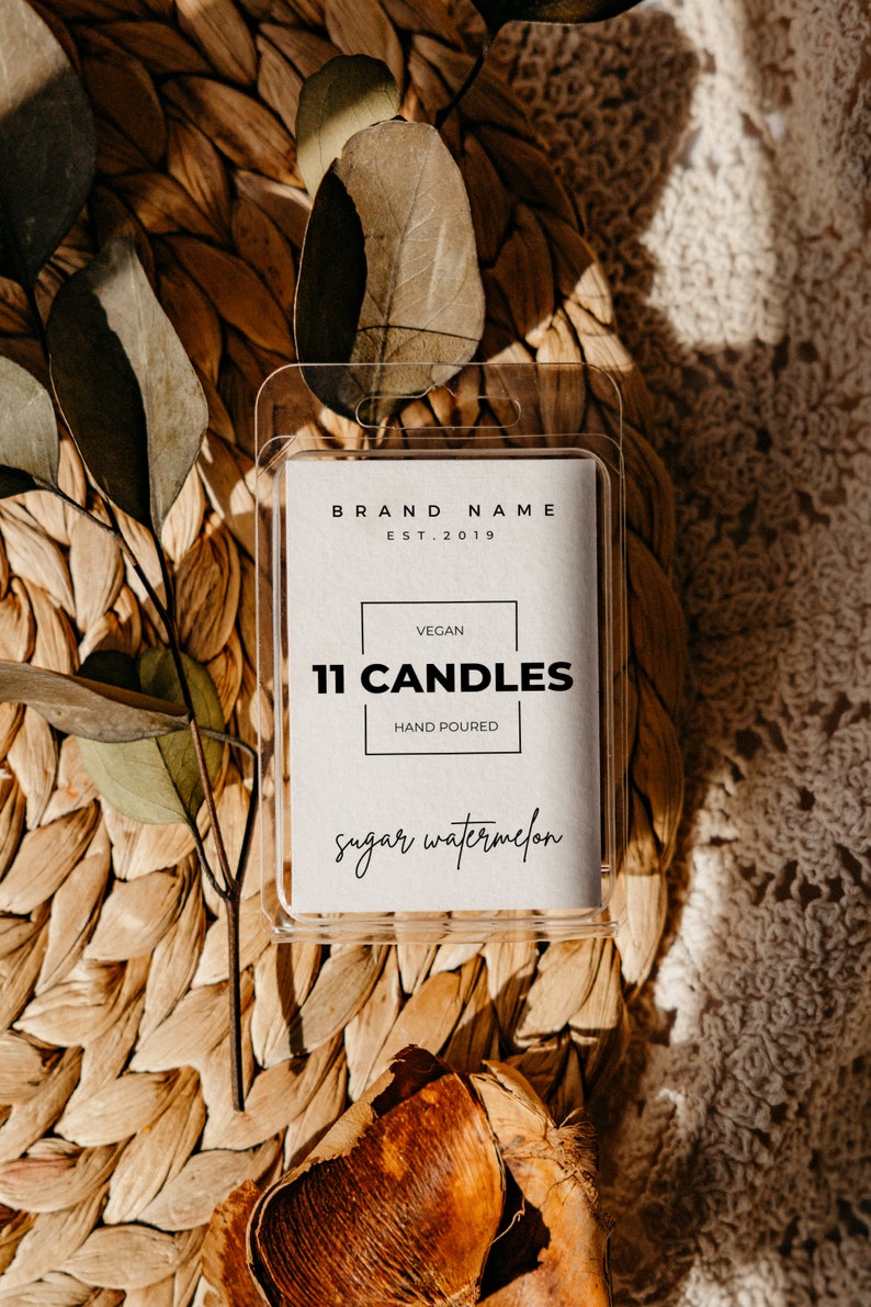 Professional Look Clamshell Mockup With Label Size 2x3 In Soy - Etsy