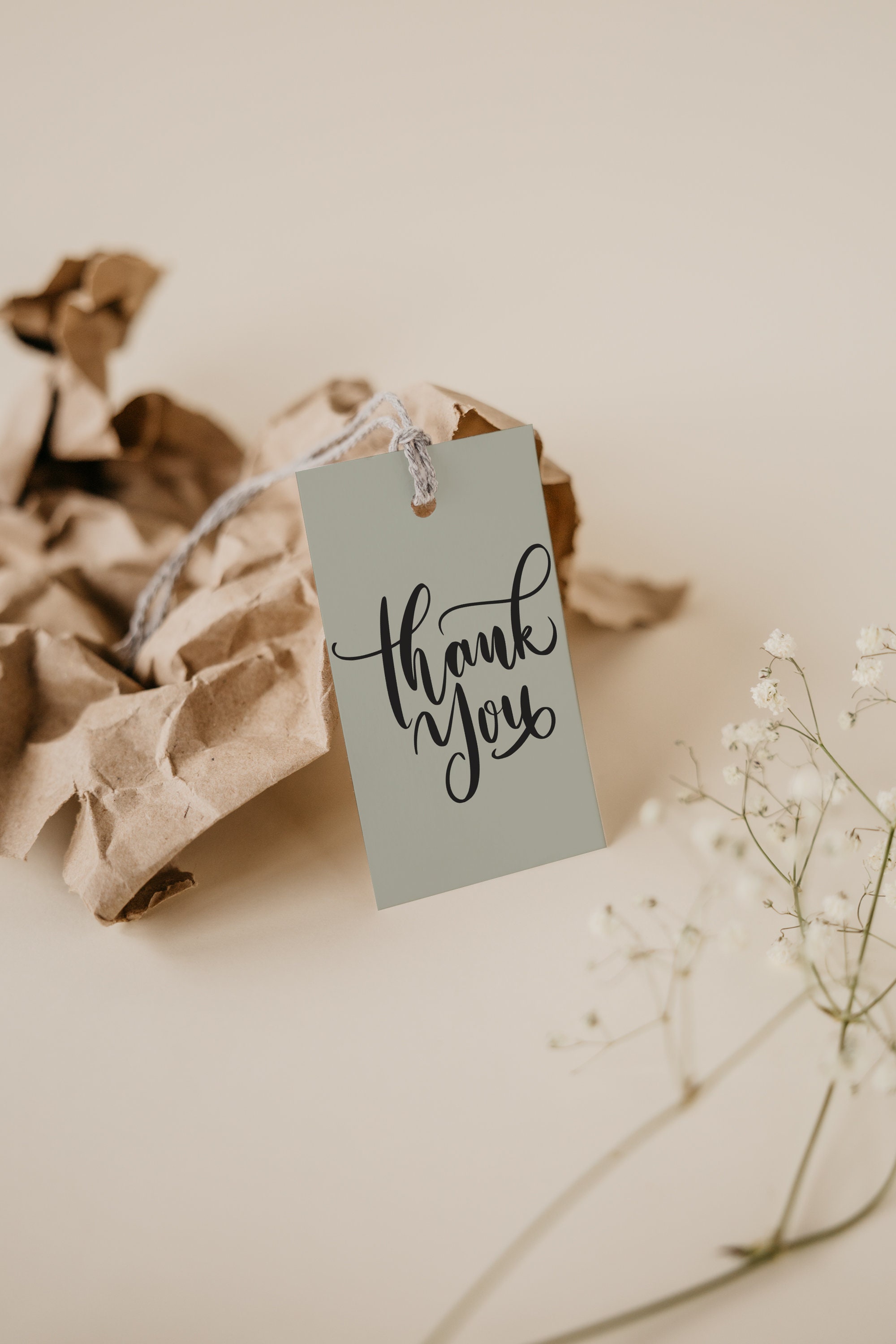 Minimalistic Gift Tag MOCKUP 2x3.5 Inch Size, PSD JPEG, Simple Product ...