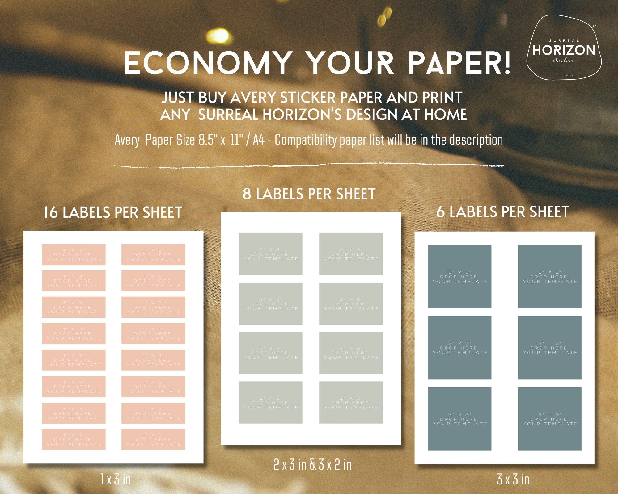 Print & Cut Template for Surrealhorizon's Designs up to 16 Stickers on ...