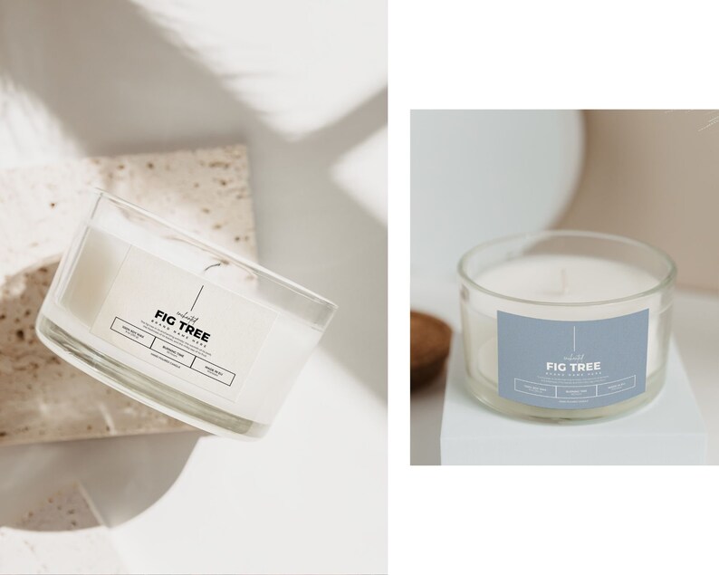 18 in 1 Square Rectangle Modern Candle Labels Template, Editable ...