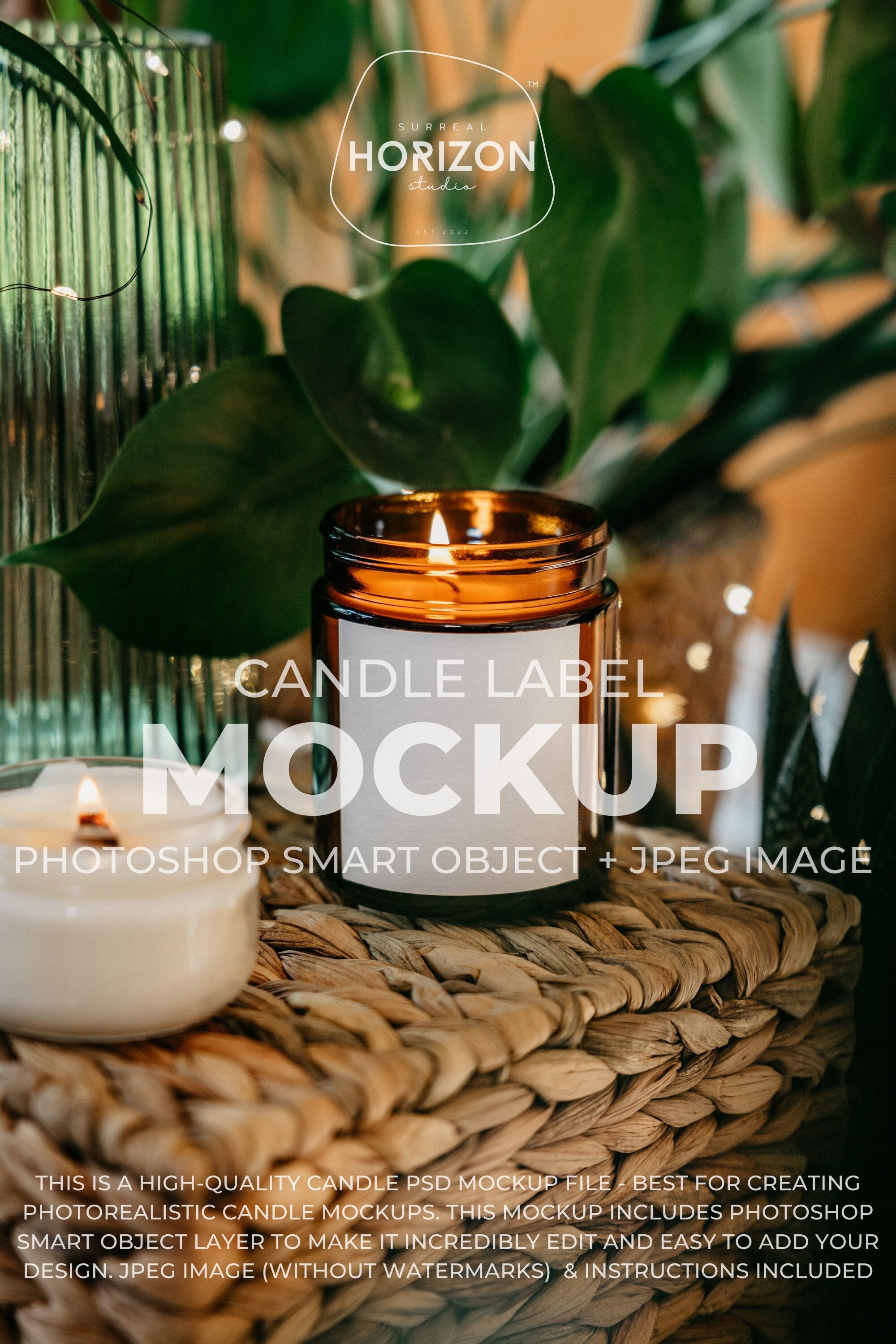 Popular Amber Candle Mockup for Presentations of Your Design, PSD JPEG ...