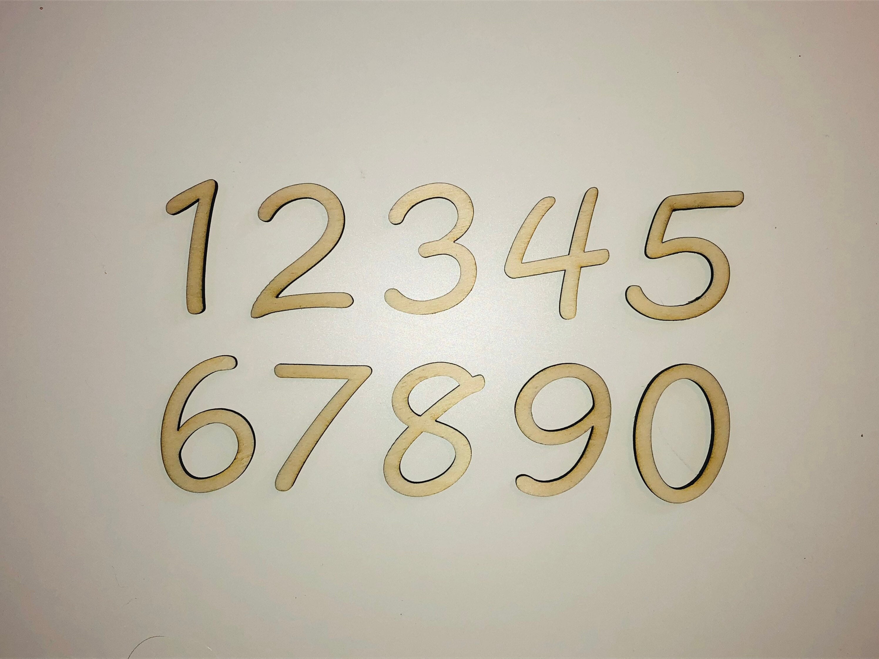 Holzzahlen Zahlen Laser Cut Verschiedene Größen ab 3 cm für Schilder ...