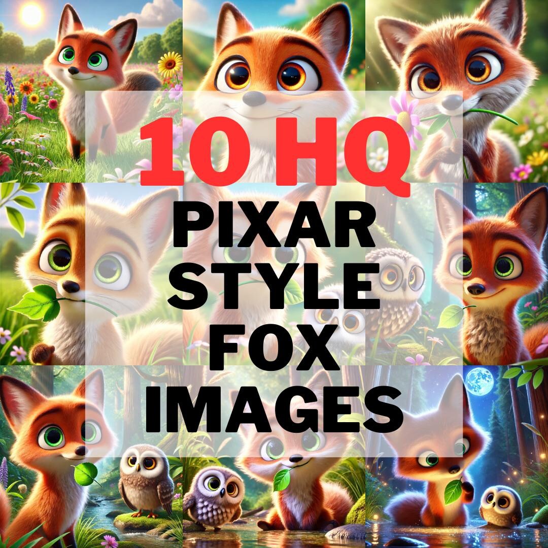 10 High-quality Fox Images Pixar Style - Etsy