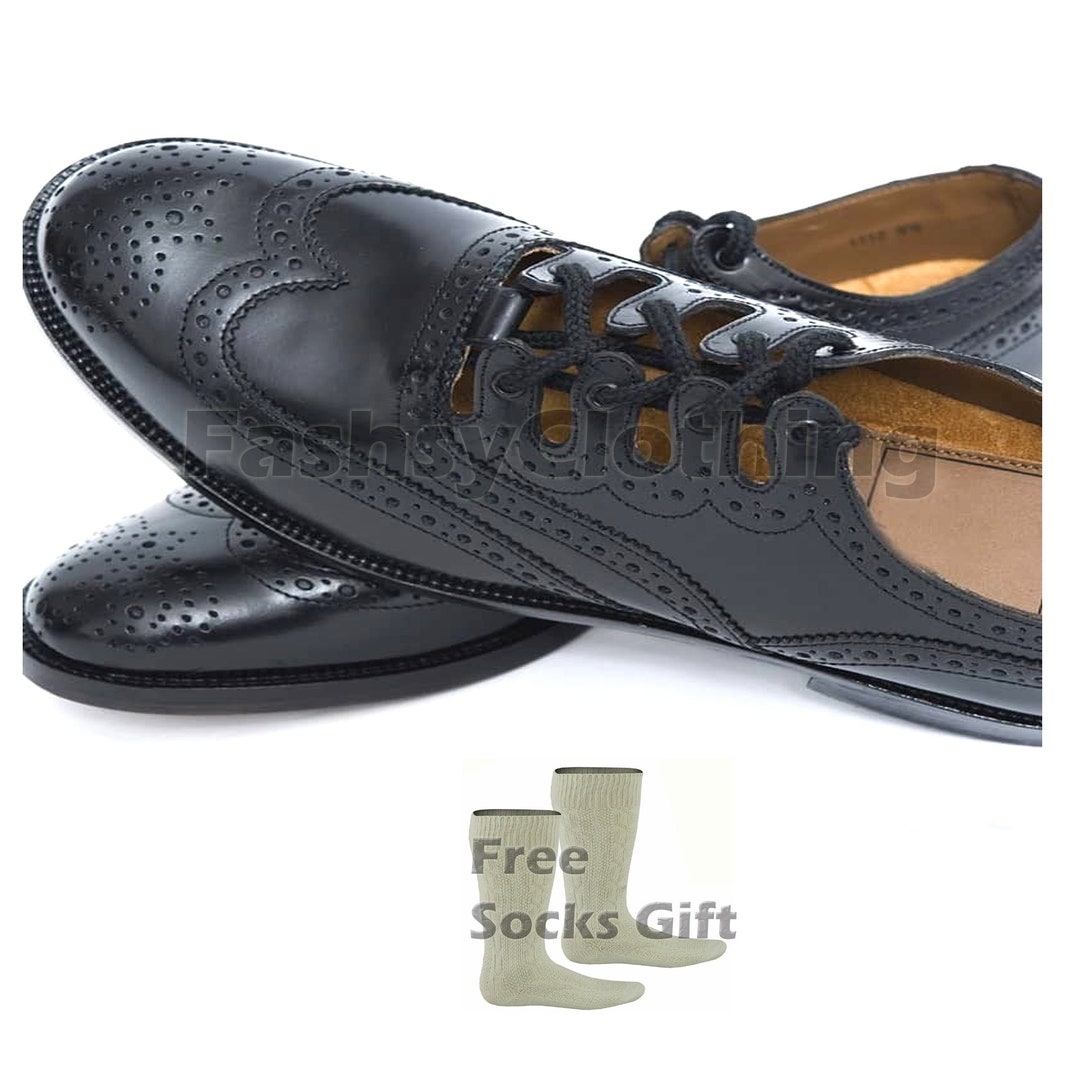 Ghillie Brogues Shoes Kilt Leather Shoes With Leather Sole - Etsy