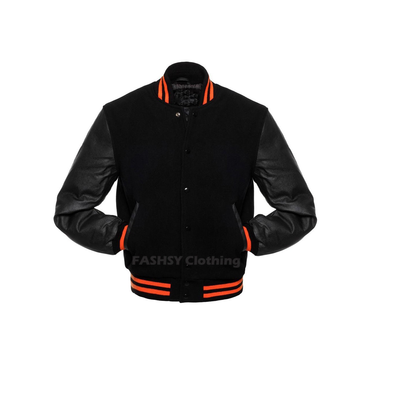 Personnalisé Votre logo / design Versity Jacket Black Wool - Etsy France