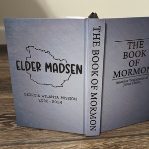 Hardcover Book of Mormon LDS Church Missionary Personalized Cover Elder ...