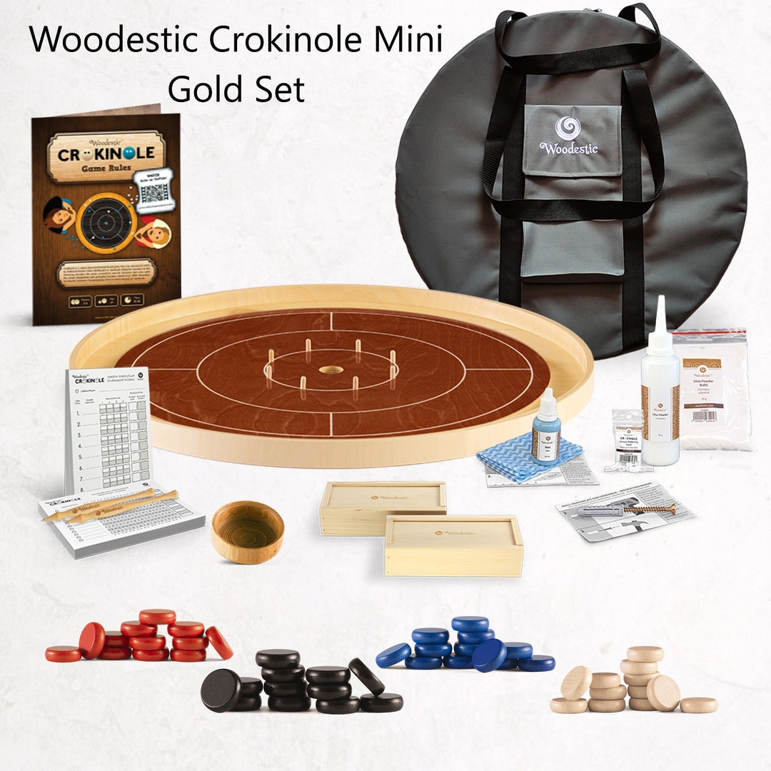 Woodestic Crokinole Mini – Gold Set - Etsy