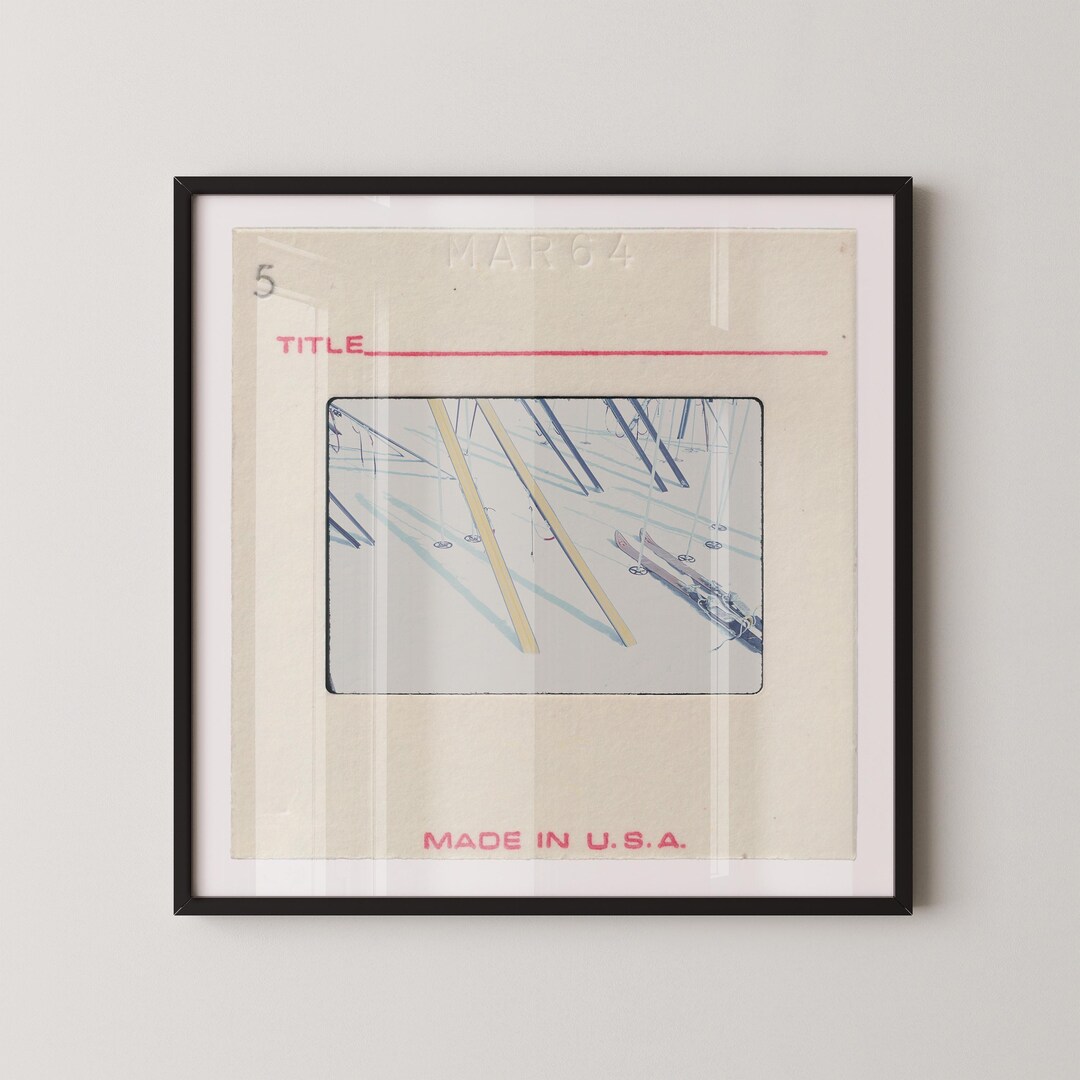 Ski Poles & Skis : Fine Art Print of an Authentic 35mm Film Slide ...