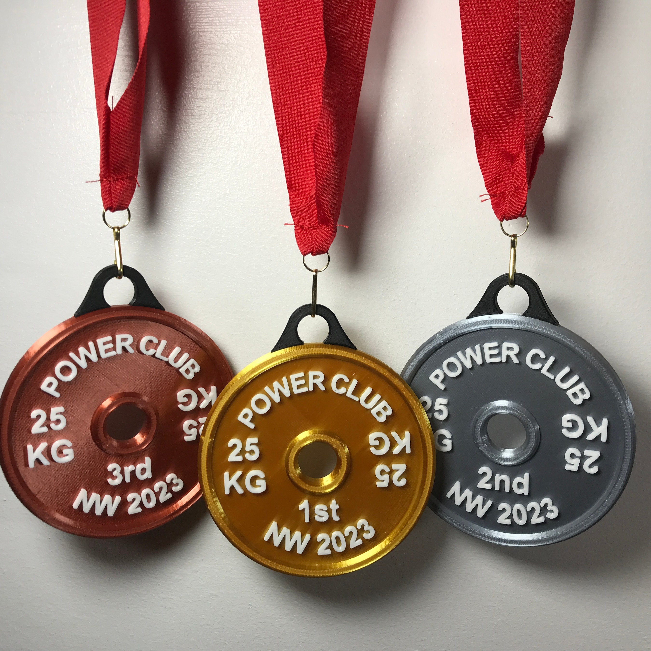 Powerlifting Medals - Calibrated Plates - Personalised - Etsy