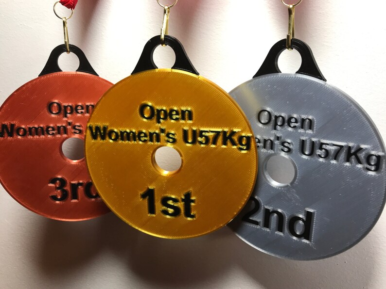 Powerlifting Medals - Calibrated Plates - Personalised - Etsy