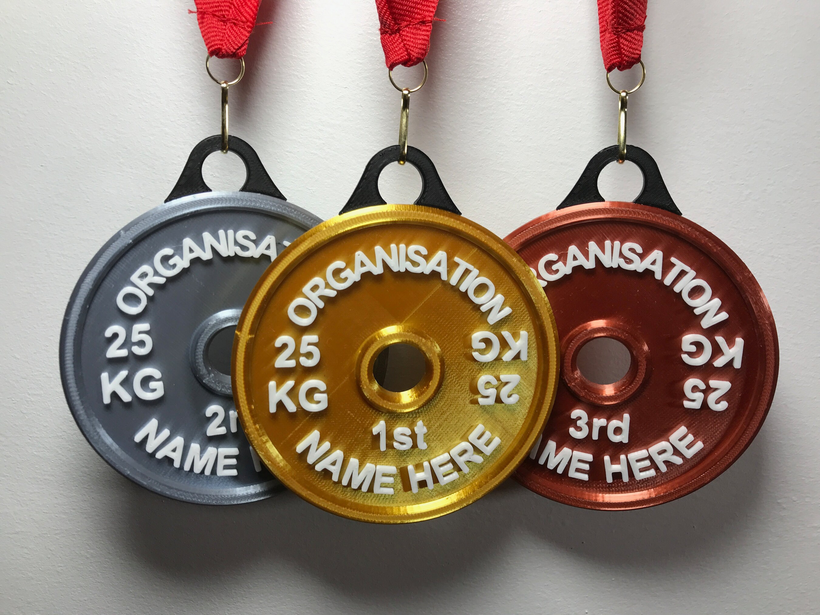 Powerlifting Medals - Calibrated Plates - Personalised - Etsy