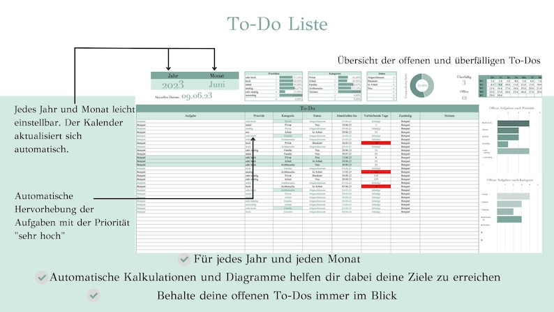 To-do Liste Und Kalender - Etsy
