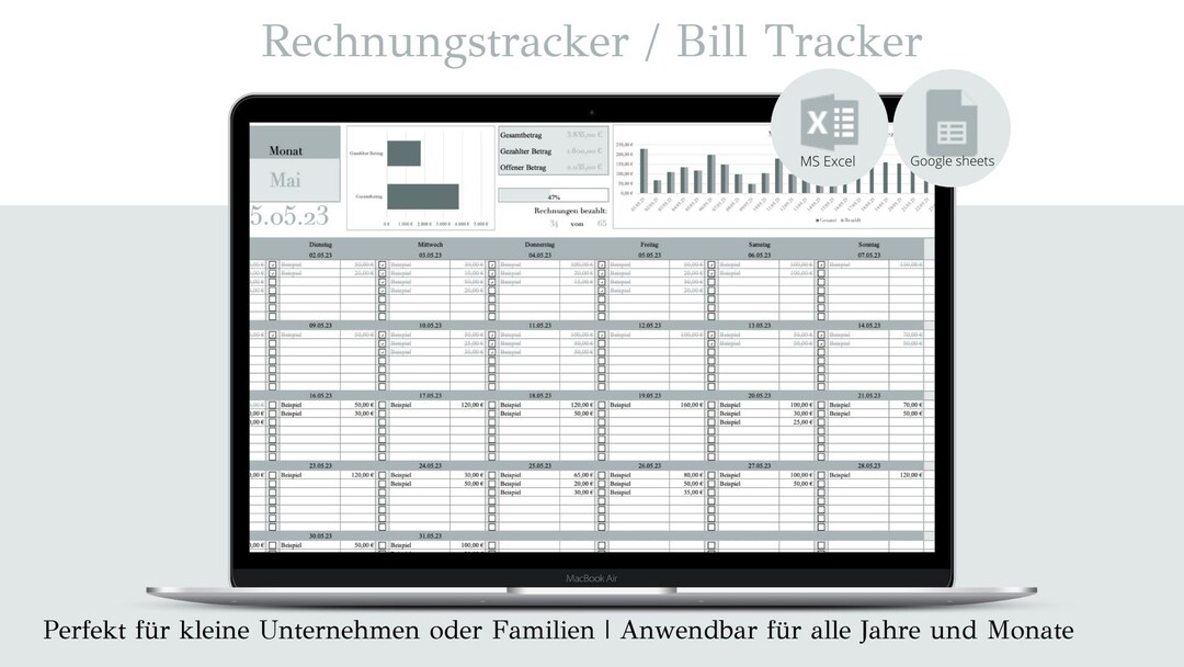 Invoice Tracker / Bill Tracker - Etsy