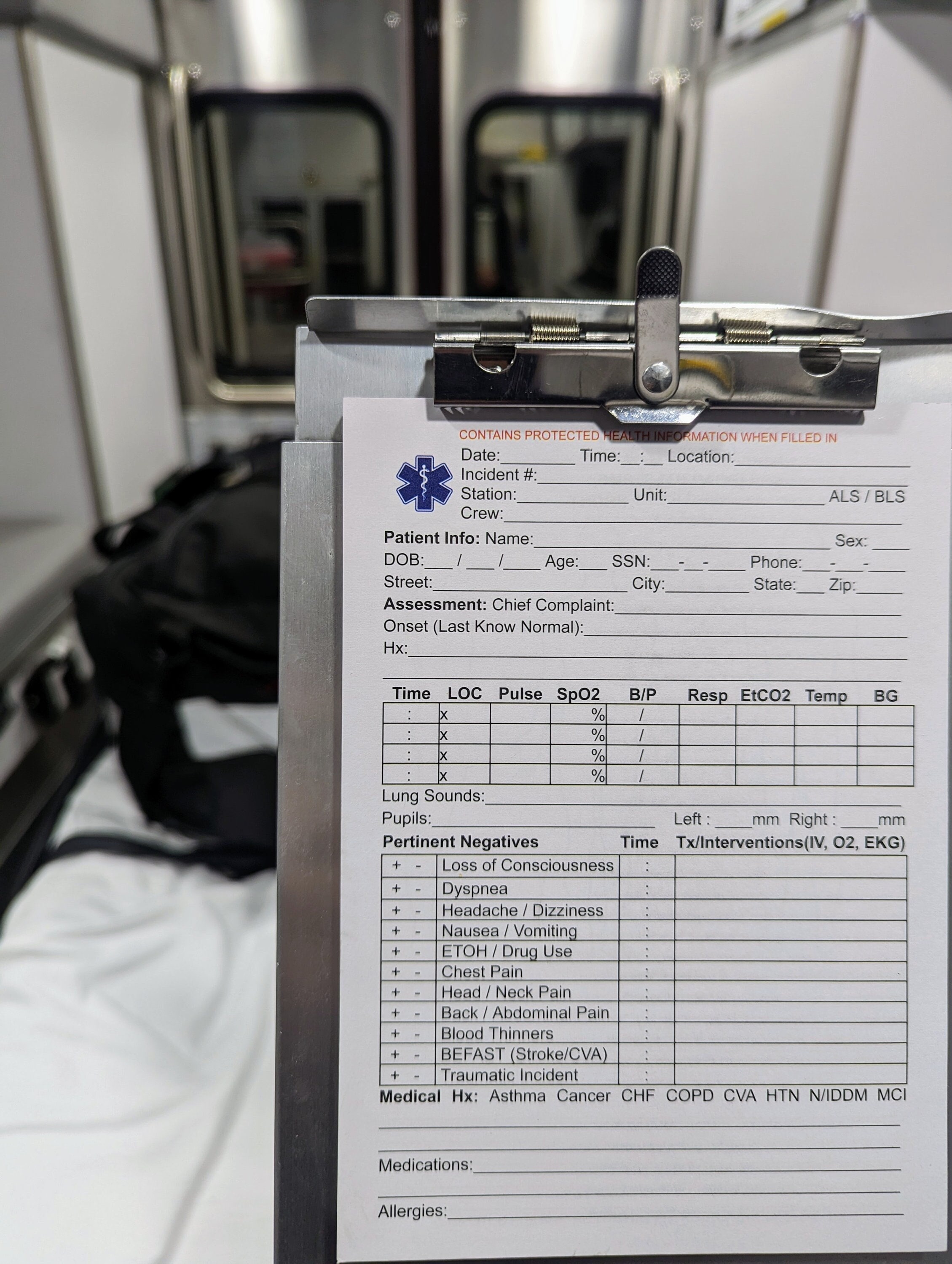 EMT / EMS PCR Notepad 5" X 7" (includes 3, 50 Sheet Pads. 150 Sheets ...