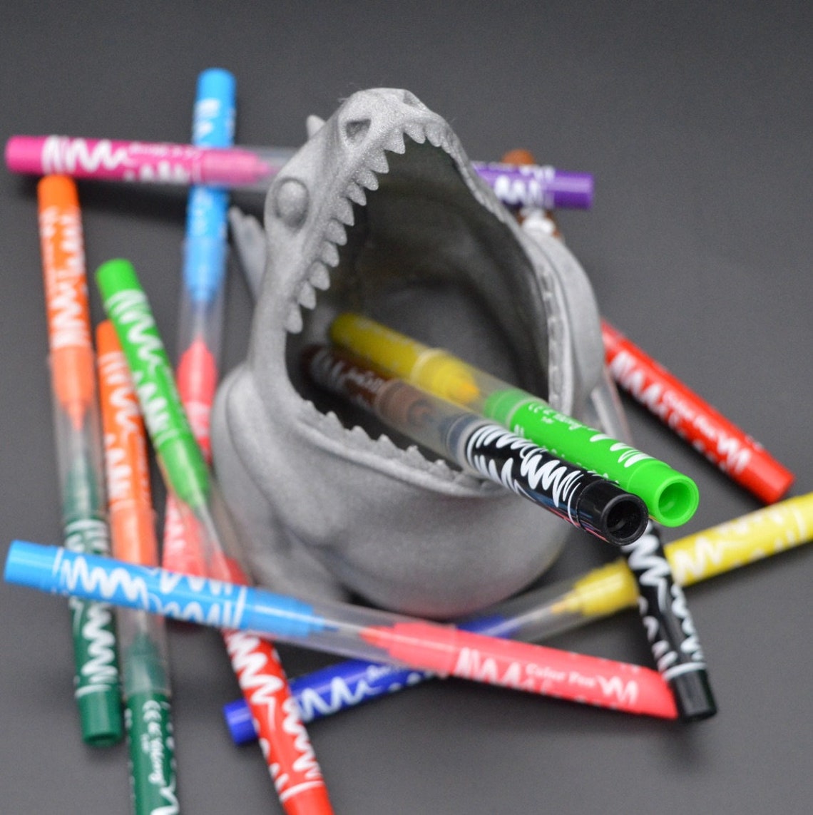 Dino Desk Pencil Holder Gluttonous Pencil Markers Holder Cute Green ...