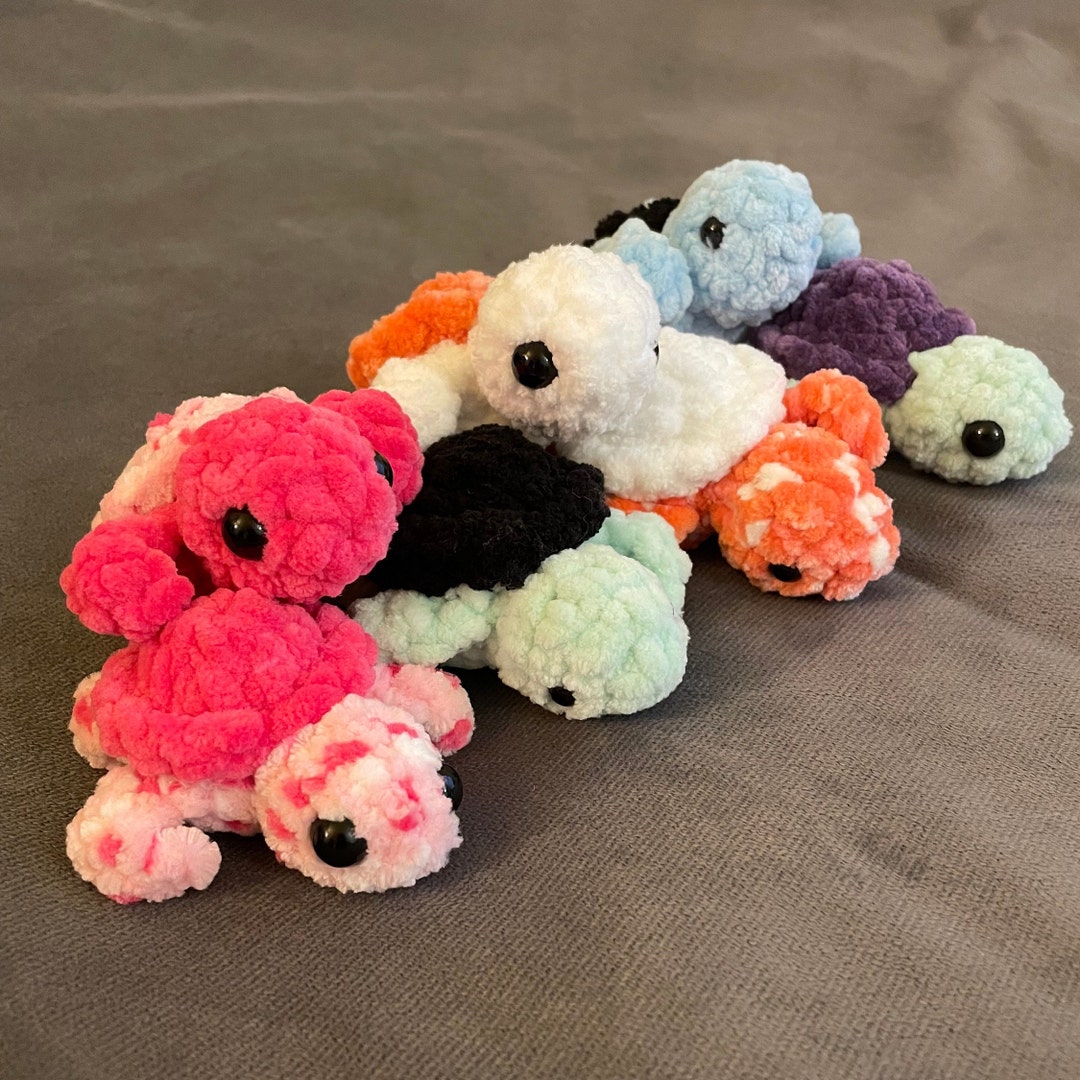Custom Color Mini Turtle Crochet Plush With Keychain Option | Custom ...