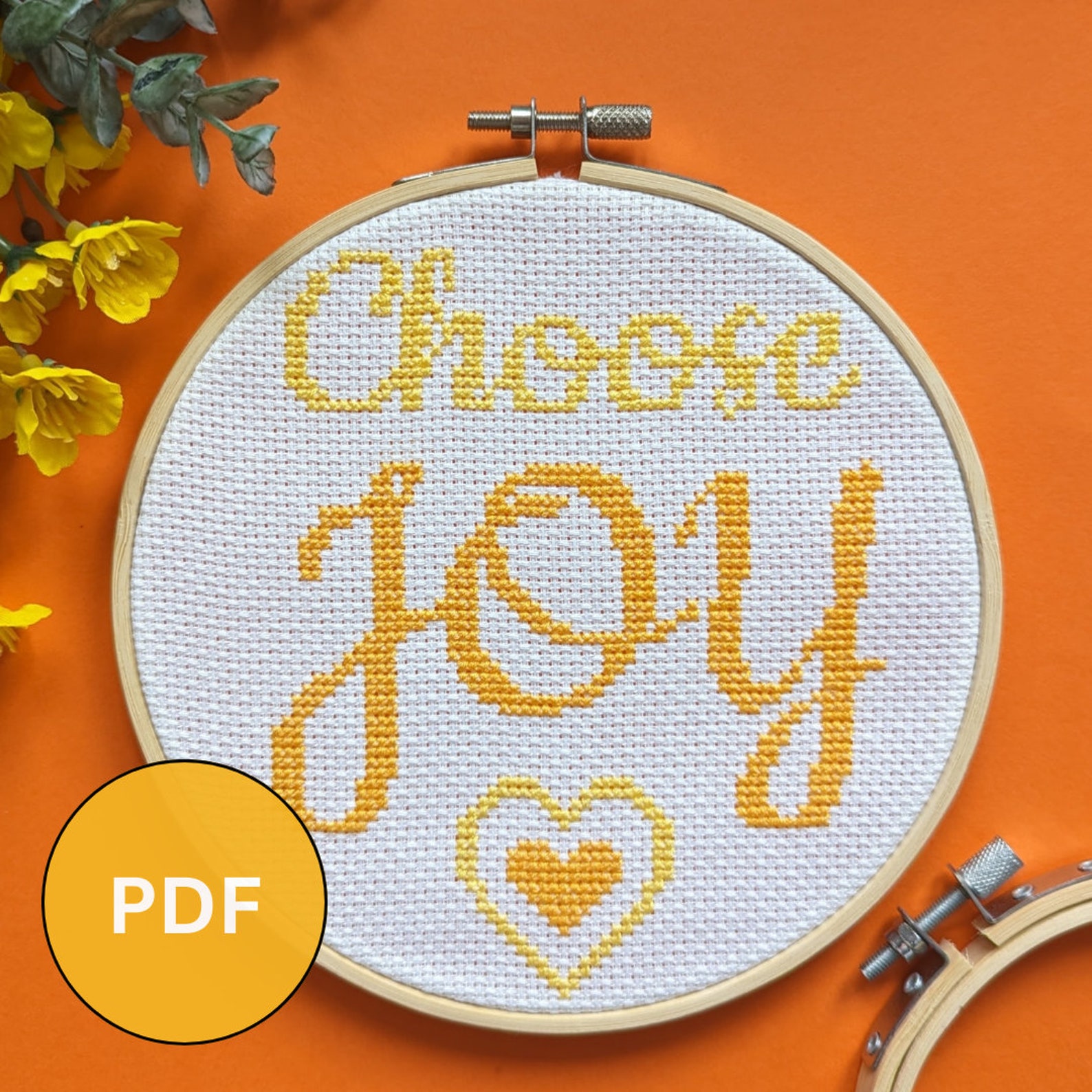 Choose Joy Cross Stitch PDF Pattern 6" - UK Seller - Etsy