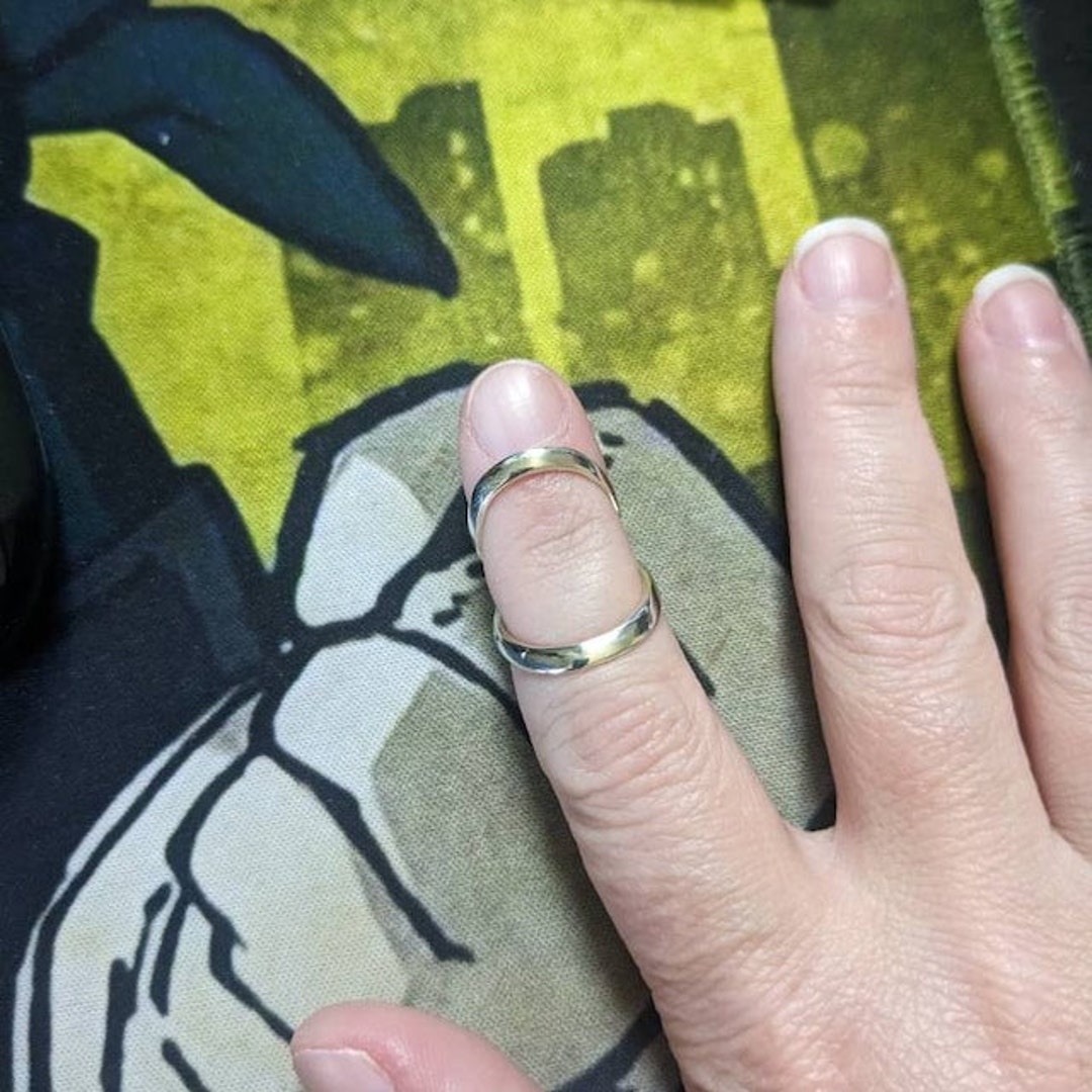 Solid Sterling Silver Swan Ring, Splint Ring, Swan Neck Splint for Dip ...