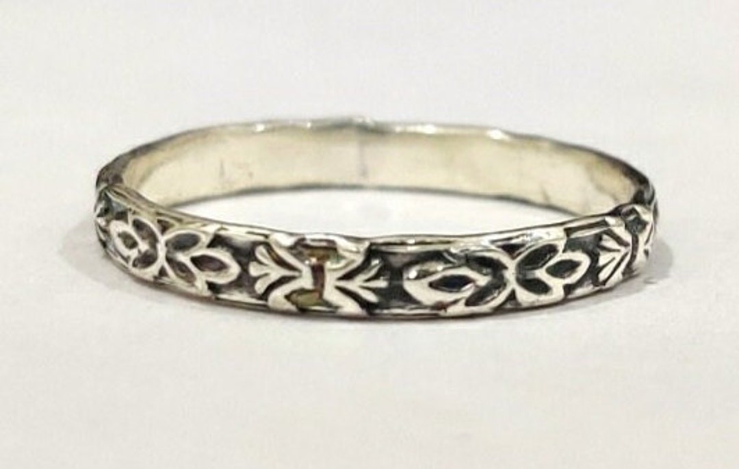 Flower Ring,925 Sterling Silver Flowers Band Ring,handmade Ring Silver ...